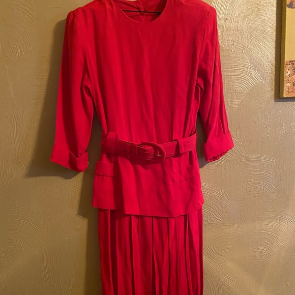 Dresses | Vintage One Piece Red Dress | Poshmark